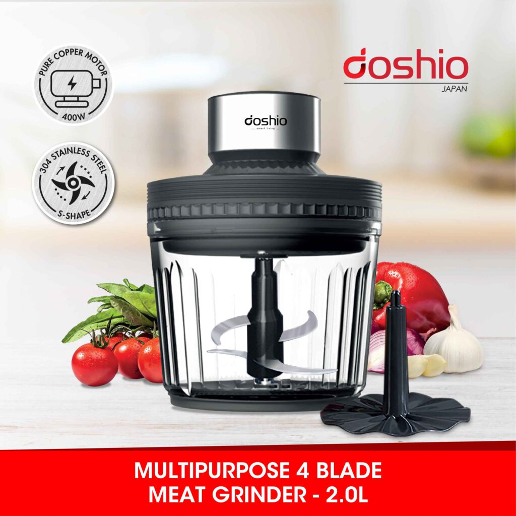 Doshio Multipurpose 4 Blades Meat Grinder 2.0L - Doshio